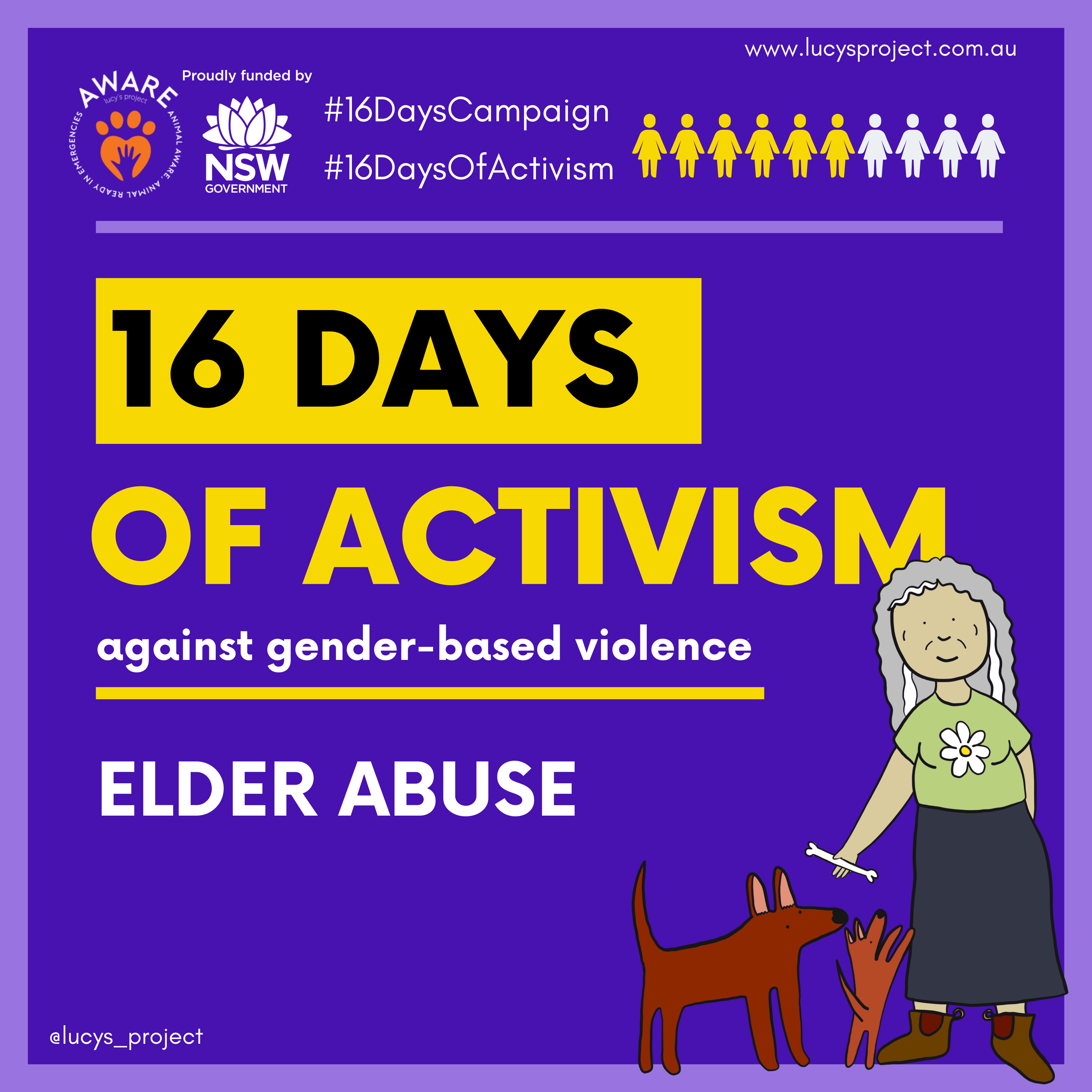 16 Days of Activism 2021 - Elder abuse - Lucy's Project